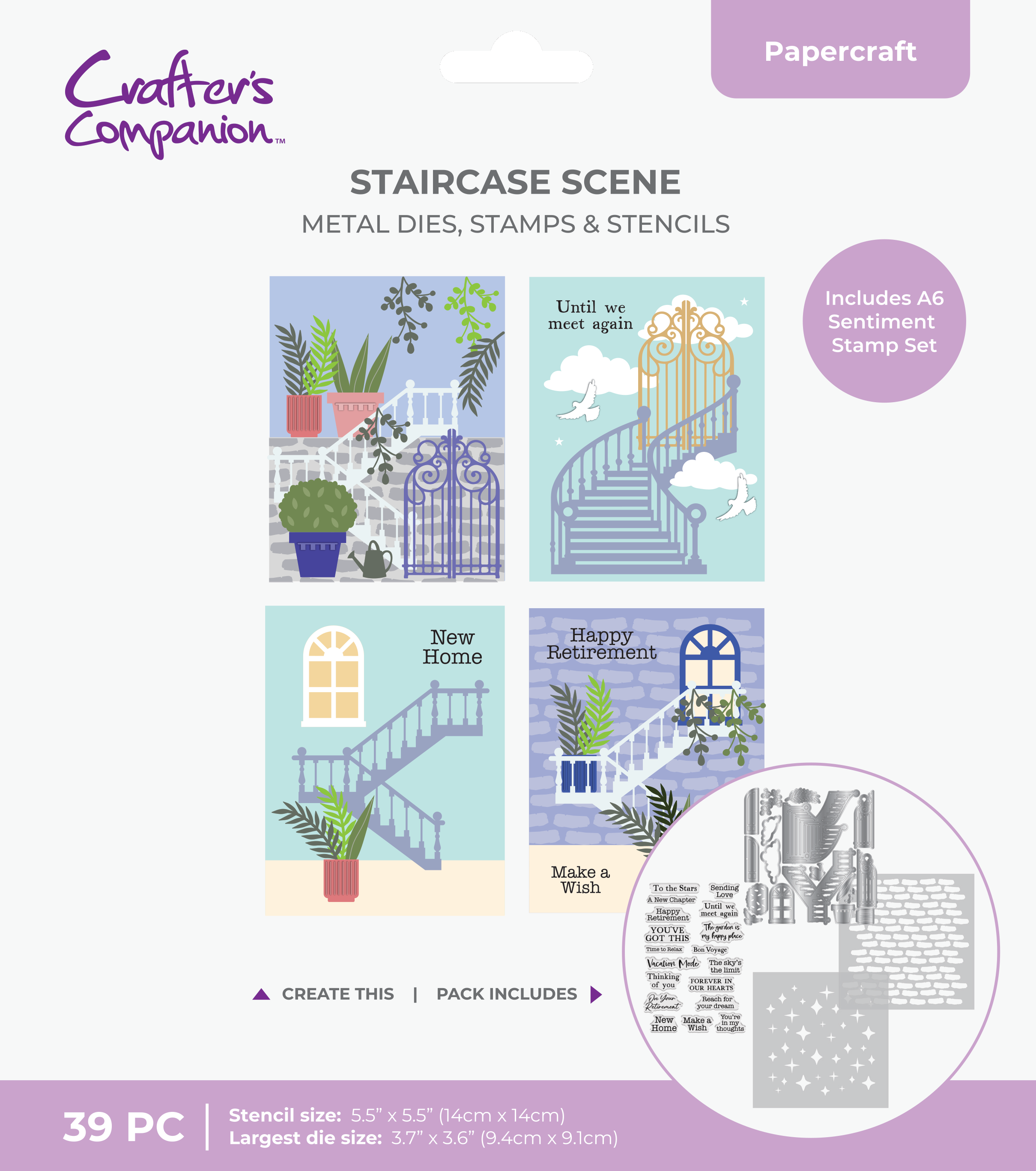 Crafter’s Companion - Stamp, Die & Stencil - Staircase Scene