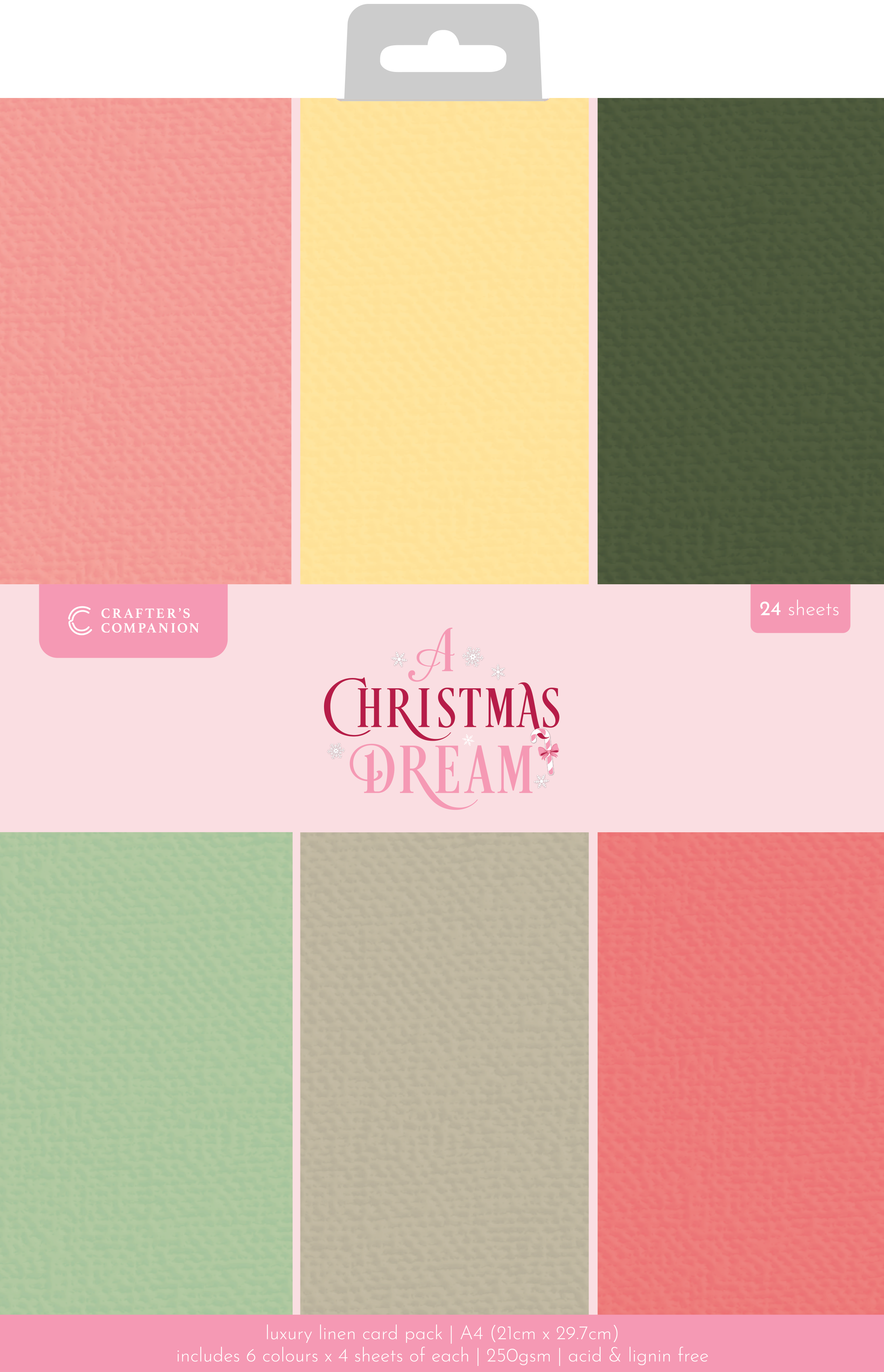 Sara Signature - A Christmas Dream A4 Luxury Linen Card by Crafters ...