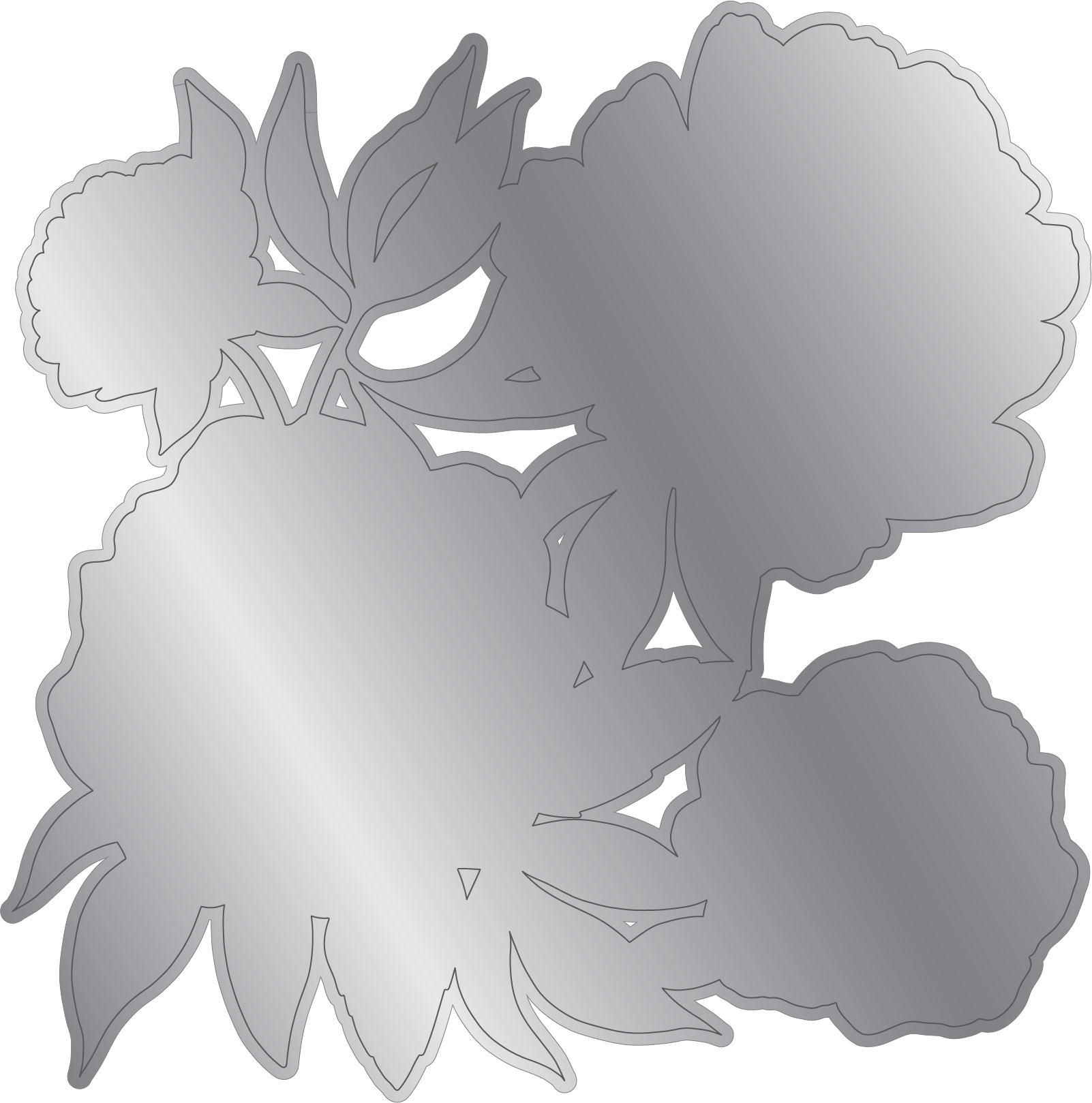 Nature's Garden - Midnight Floral Collection - 5.5" x 5.5" 3D Embossing ...