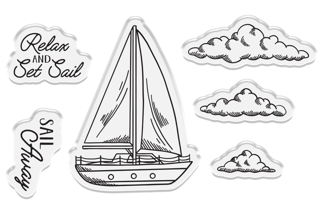 Crafter’s Companion - Message in a Bottle Stamp & Die – Sailboat