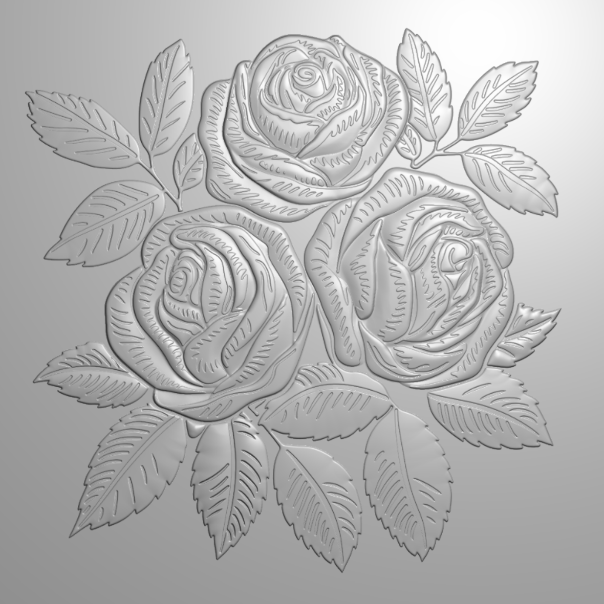Nature's Garden - Midnight Floral Collection - 5.5" x 5.5" 3D Embossing ...