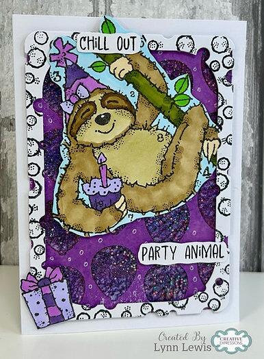 Woodware - A6 Clear Stamp Set by Françoise Read - Party Animal