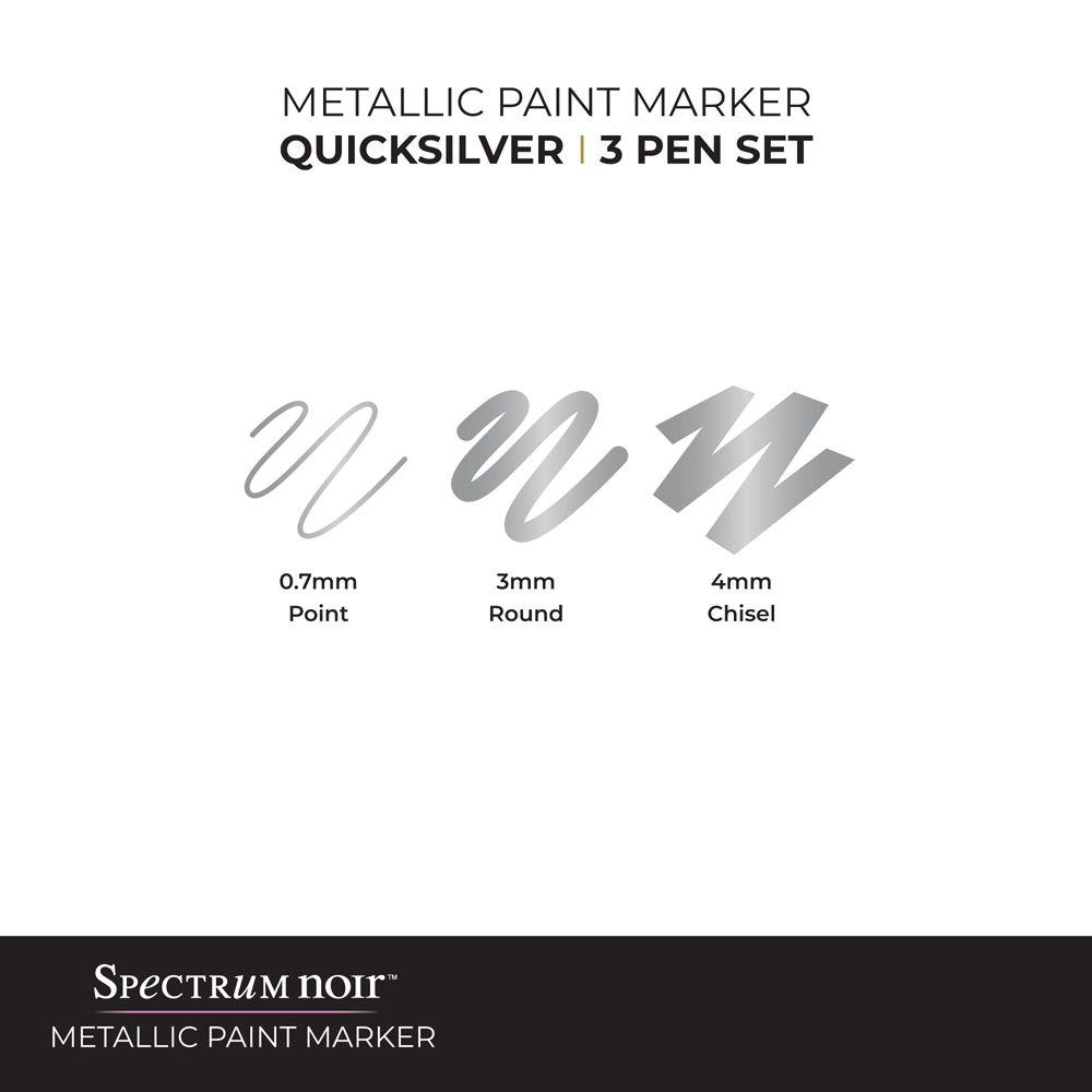 Spectrum Noir Metallic Paint Marker (3PC) - Quicksilver