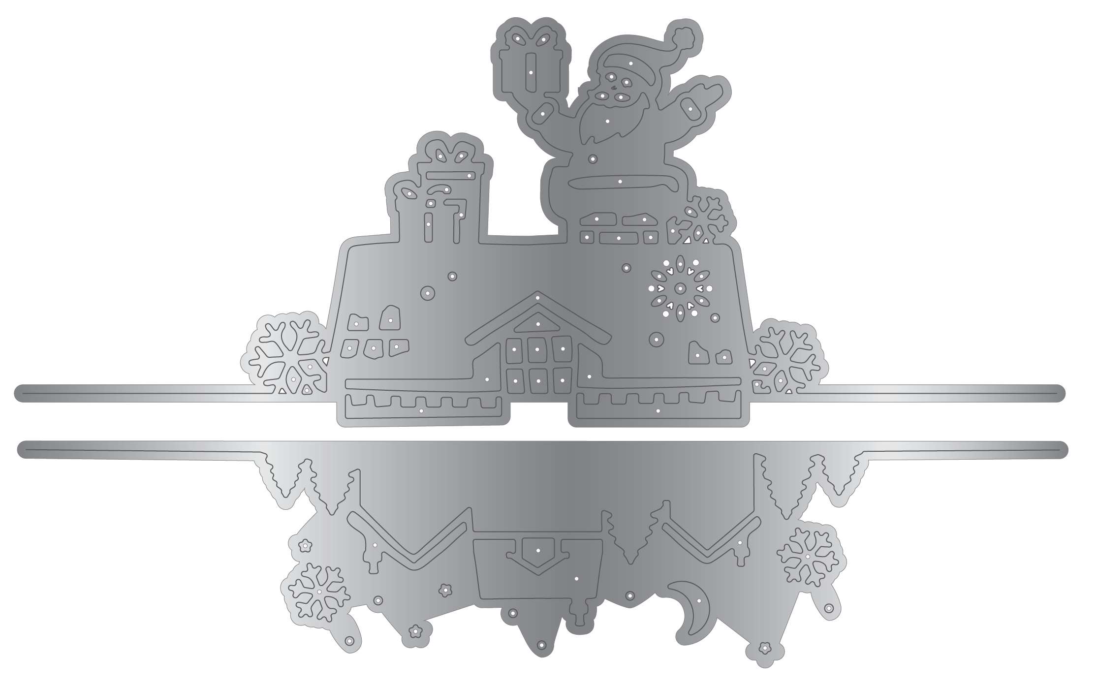 Crafter's Companion - Christmas Top & Bottom Edge Collection Metal Die ...