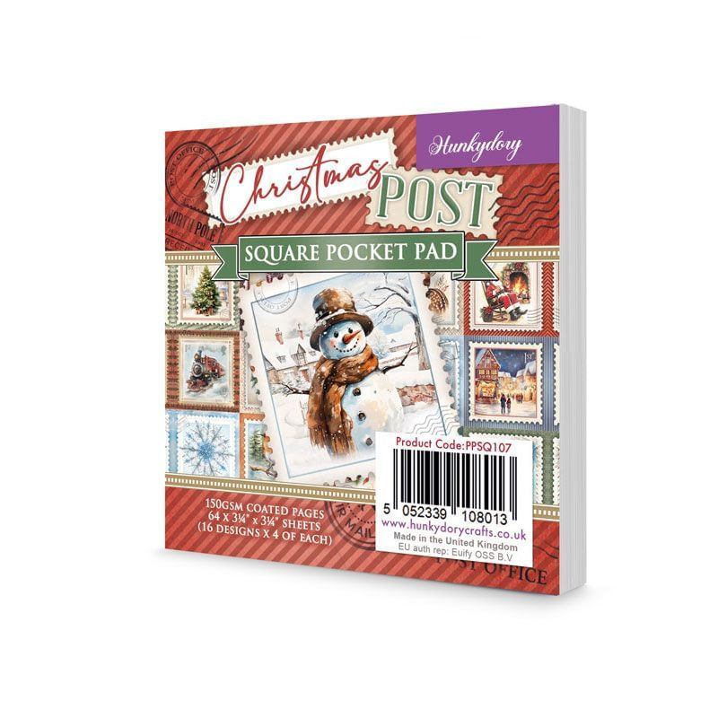 Hunkydory Square Pocket Pad - Christmas Post