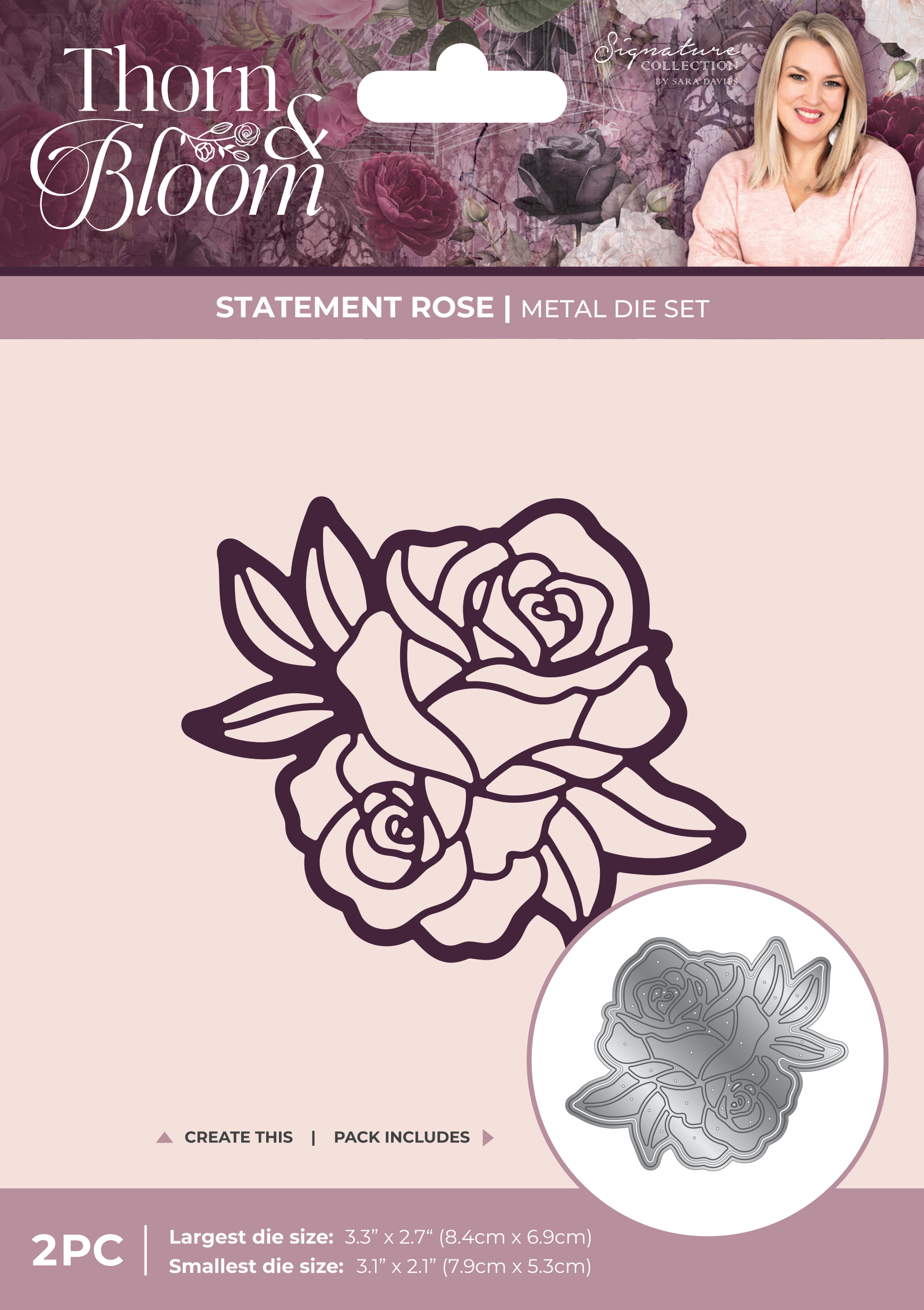 Sara Signature - Thorn & Bloom Collection - Metal Die - Statement Rose