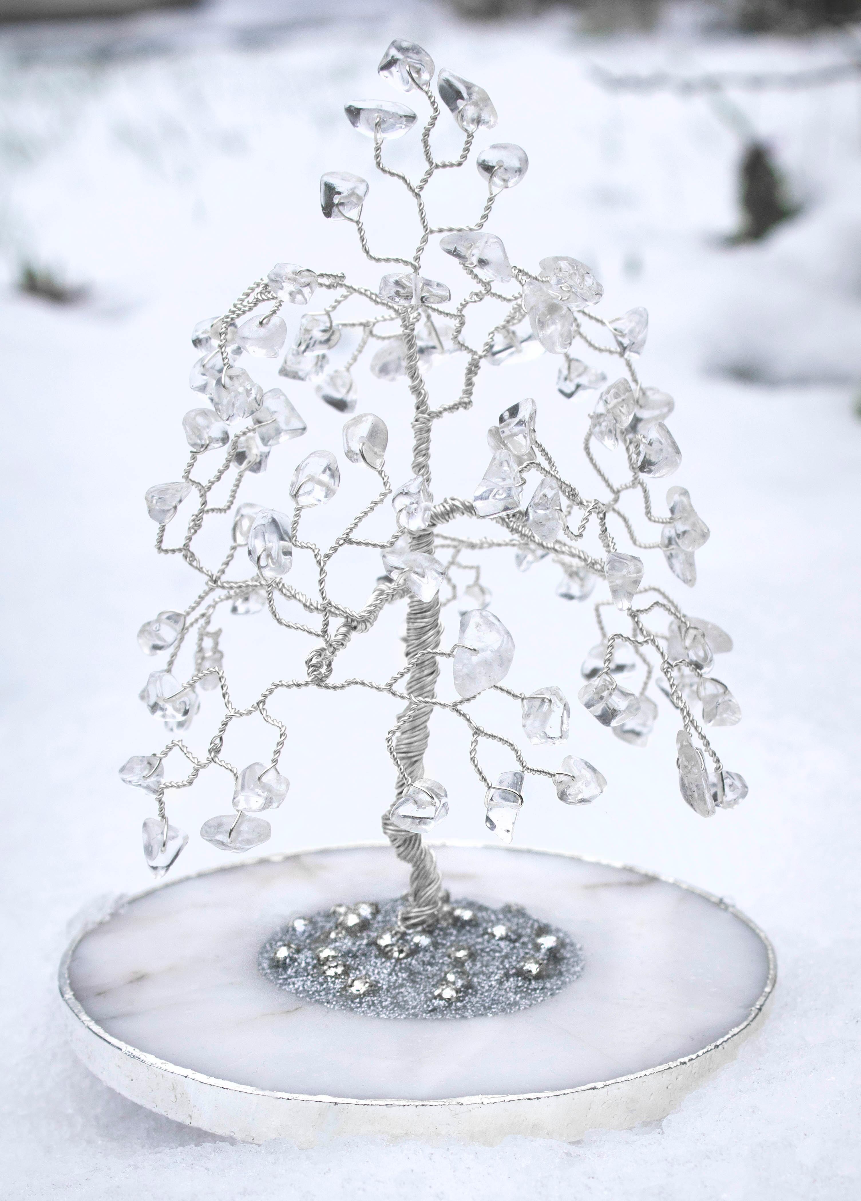 Clear Quartz Crystal Tree - 60th Anniversary Gift - Gemstone tree ...