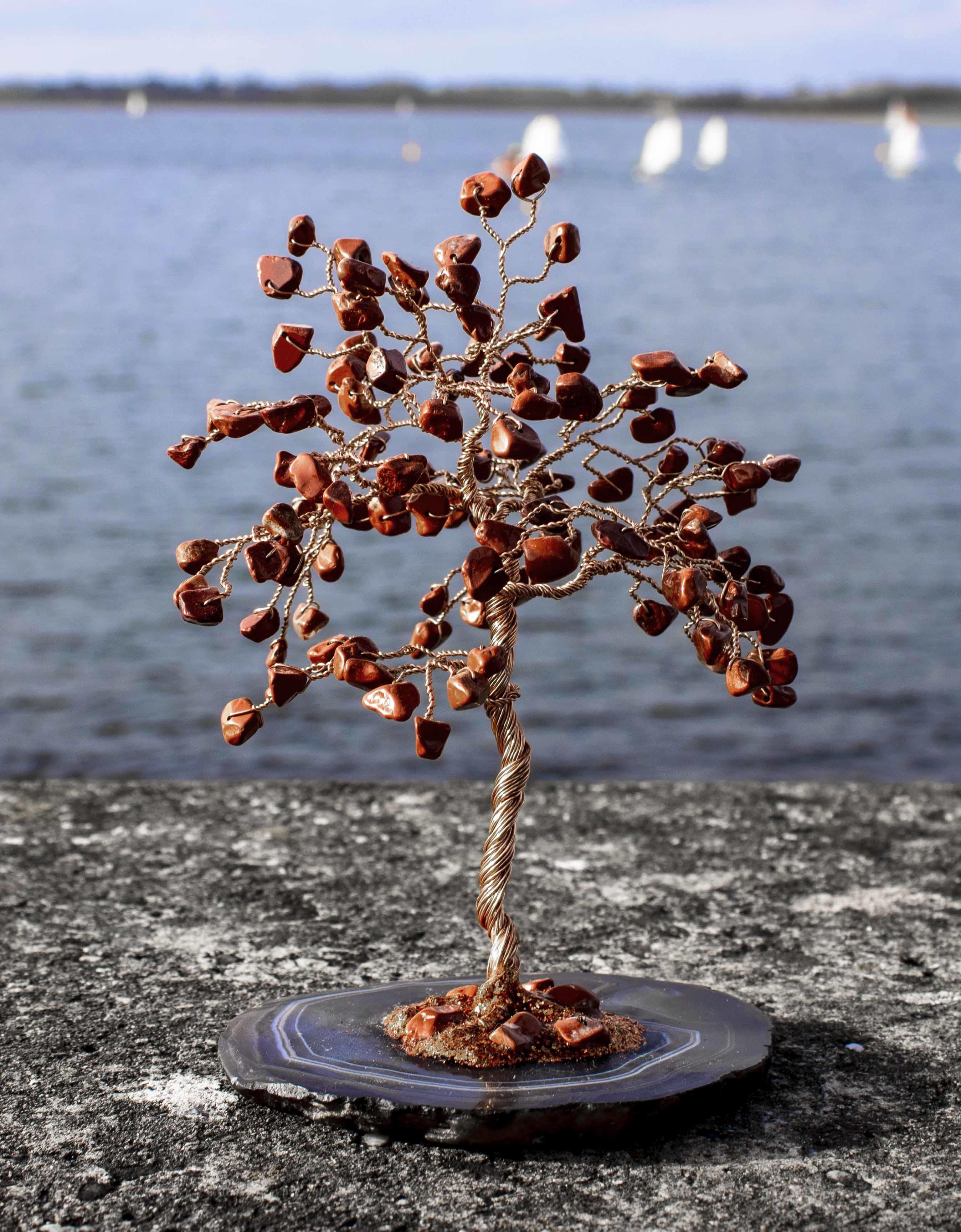Red Jasper Crystal Gemstone Tree - Handcrafted Crystal Tree - Birthday ...