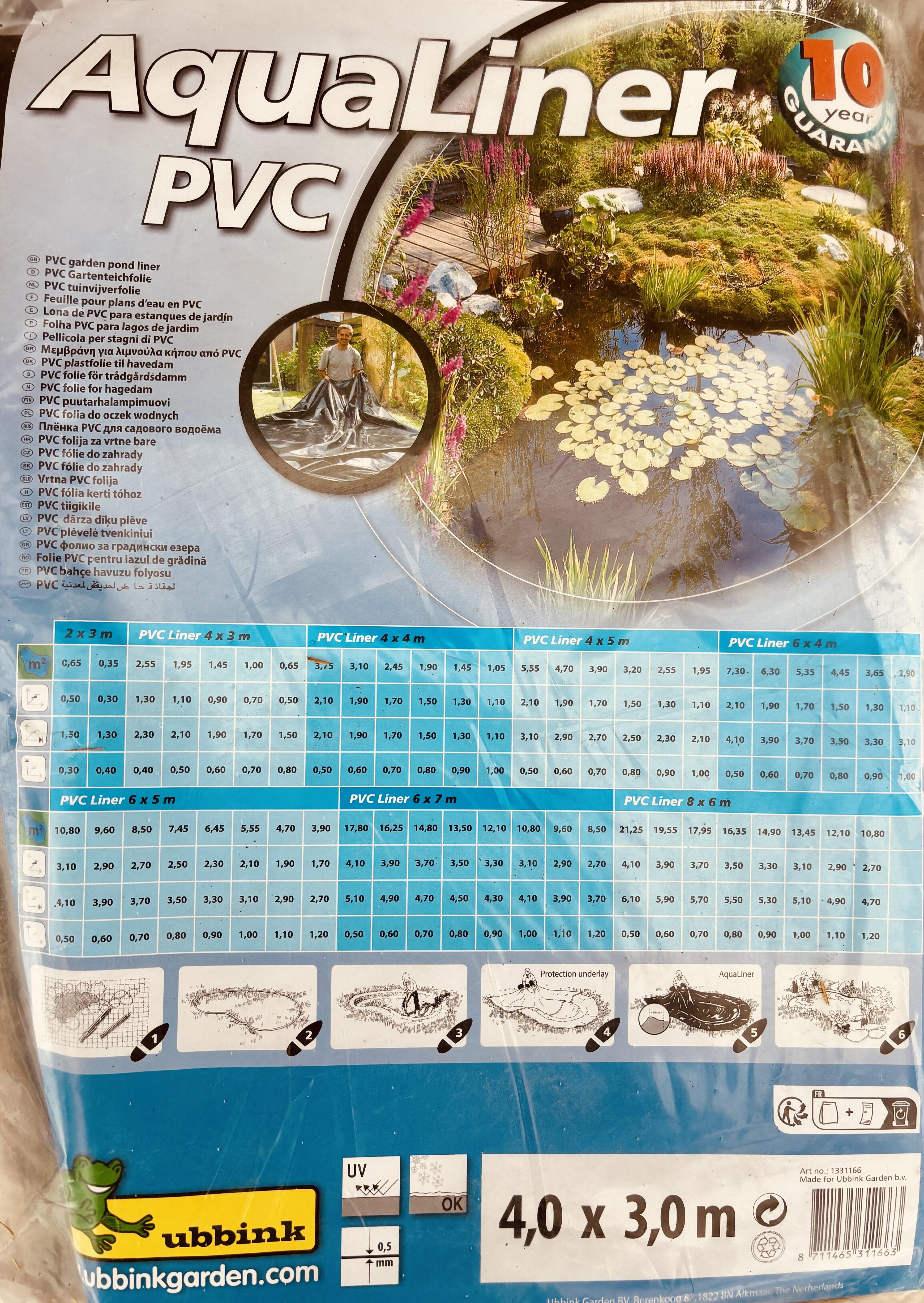 Aqualiner Pond Liner 4m x 3m