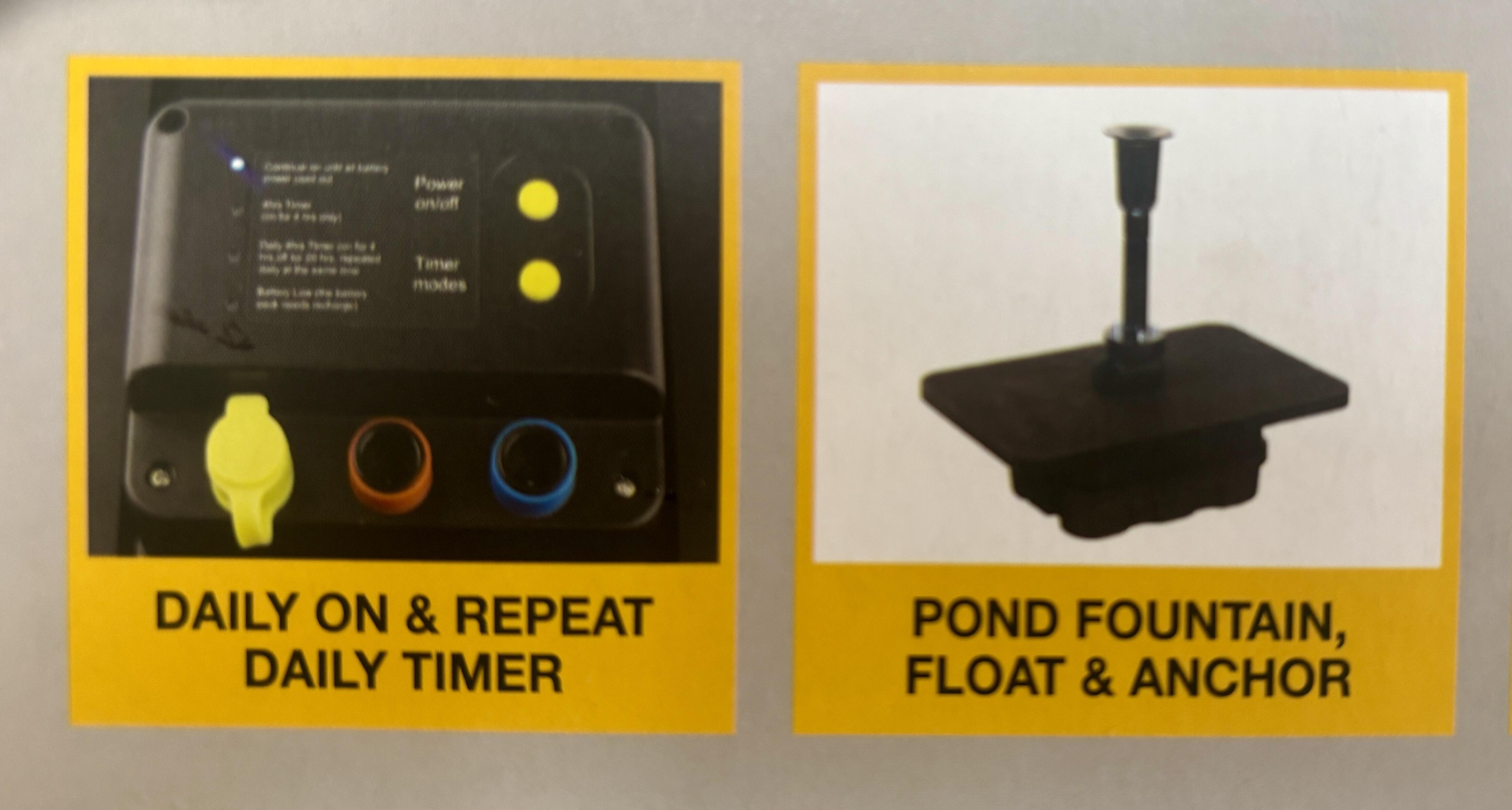 Liberty Solar 500 Pond Pump & LED Light 482L