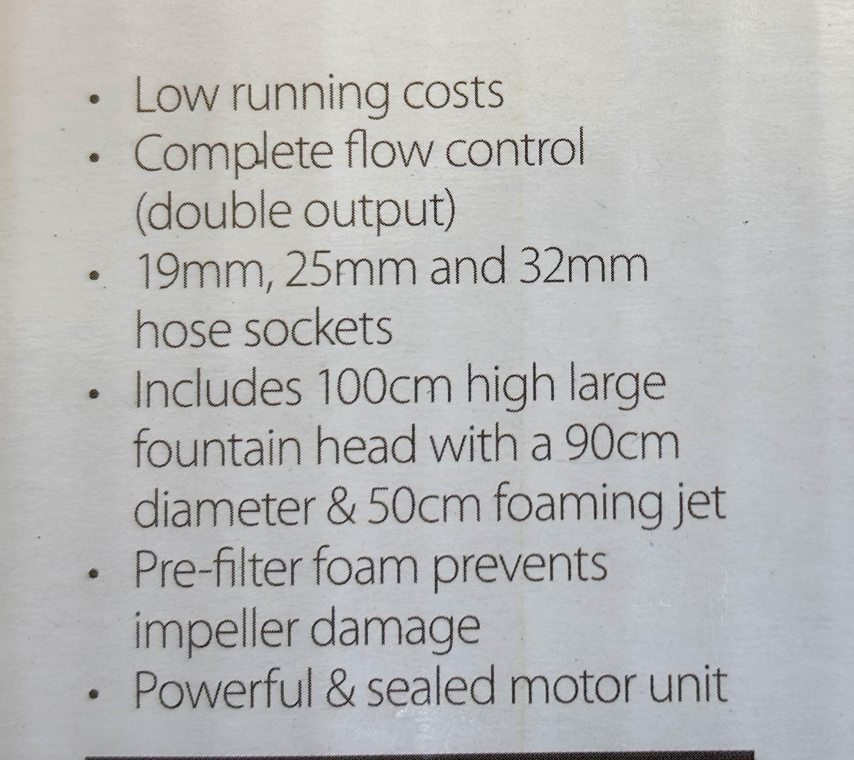 Libel Xtra 3900 Pond and Fountain Pump with 10m cable 3900L