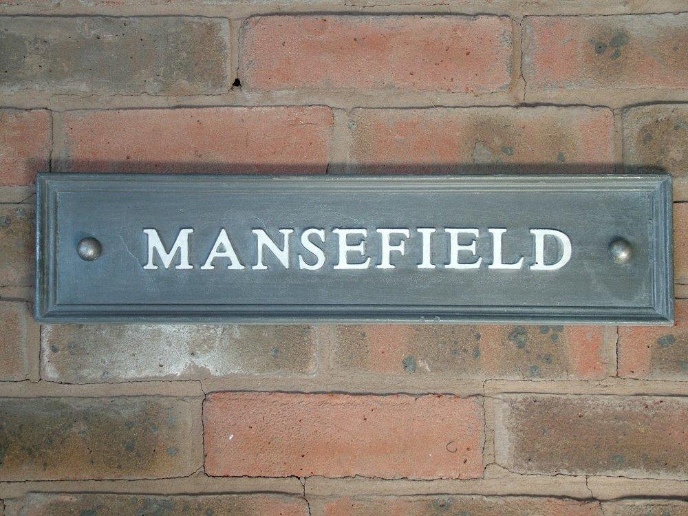 Lead House Sign Rectangular 50 x 12cm