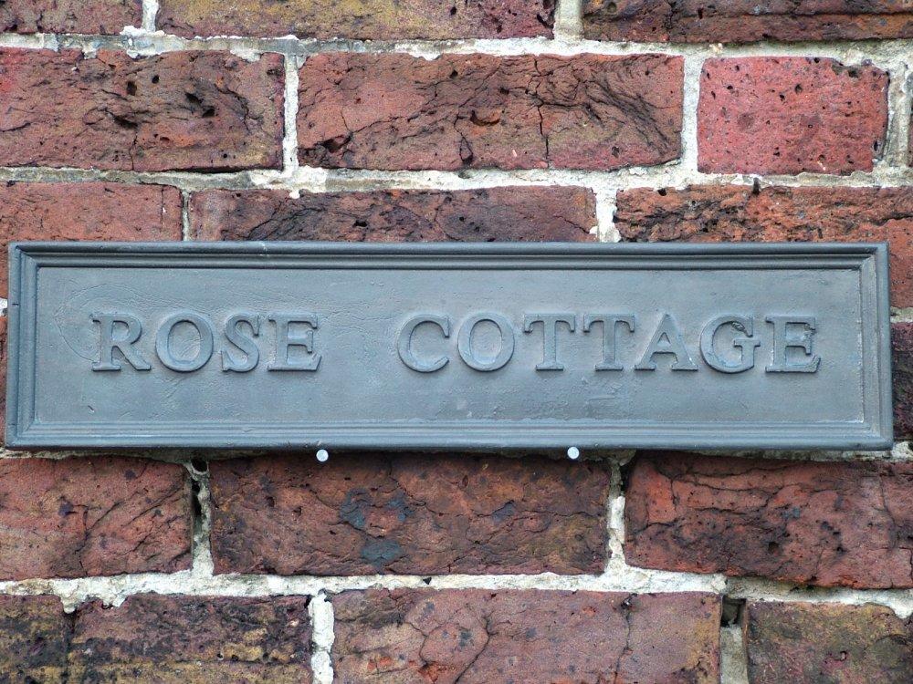 Lead House Sign Rectangular 50 x 12cm