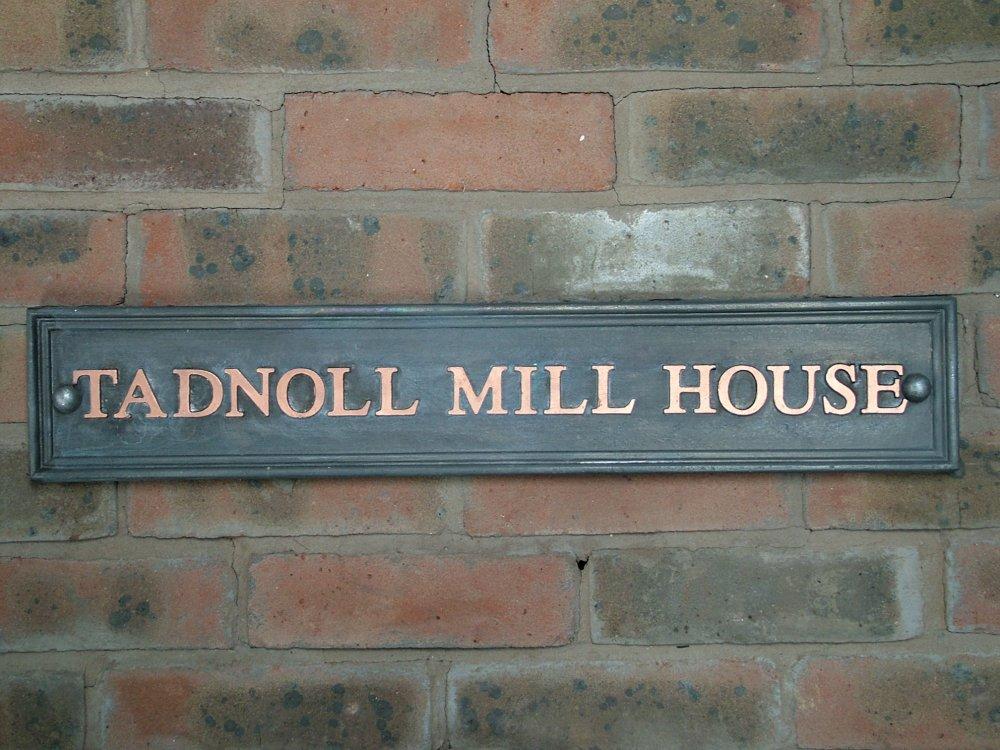 Lead House Sign Rectangular 61 x 12cm