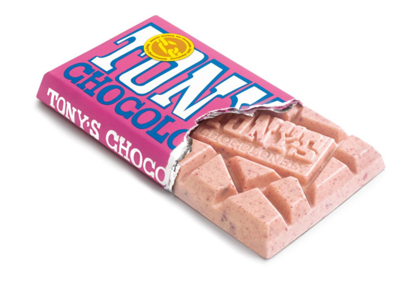 Tony's Chocolonely White Raspberry Popping Candy 180g