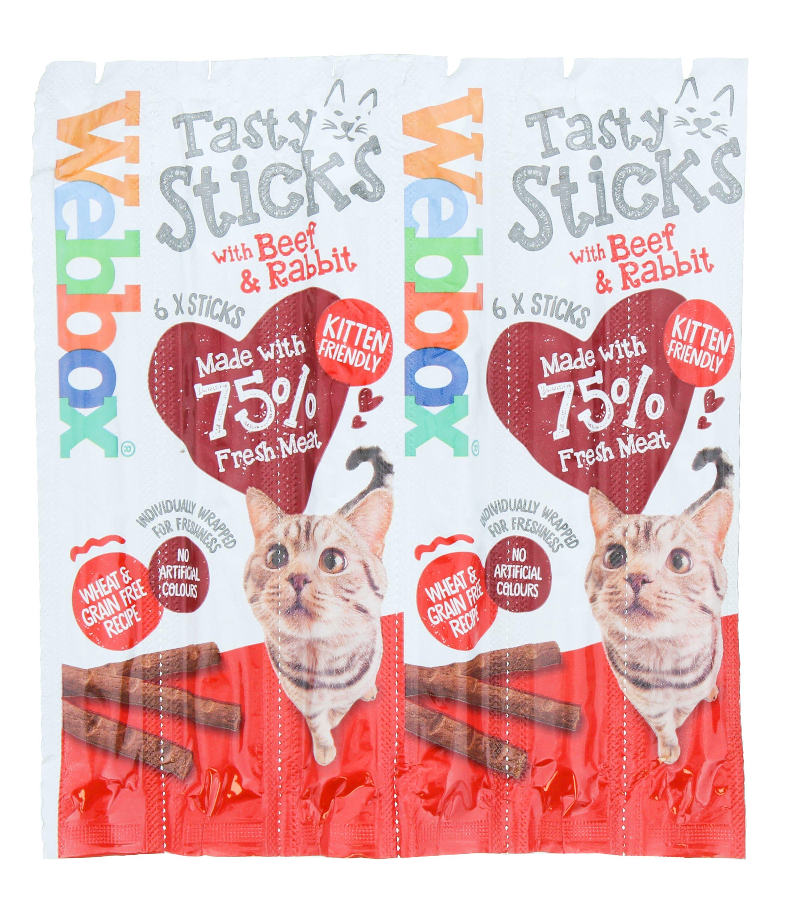 Webbox Cat Sticks Beef 30g 6 Pack