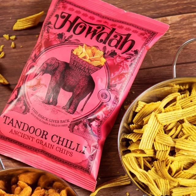 Howdah Ancient Grain Chips Tandoori Chili 130g Sharing Pack