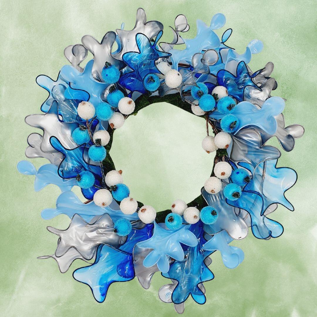 Stunning Blue Christmas Wreath