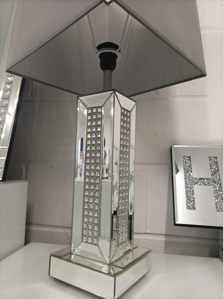 Crystal Mirrored table lamp