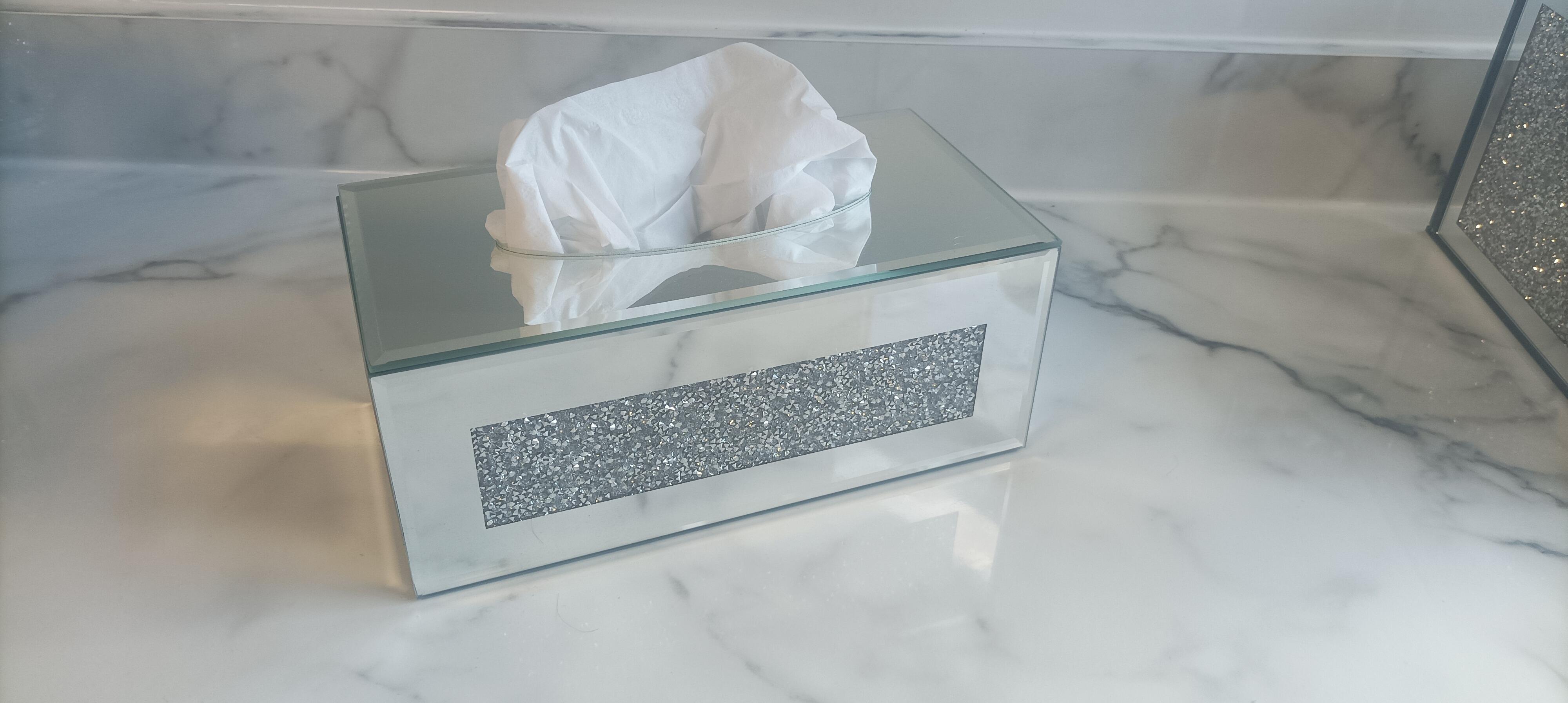 Crushed diamond Tissue box holder