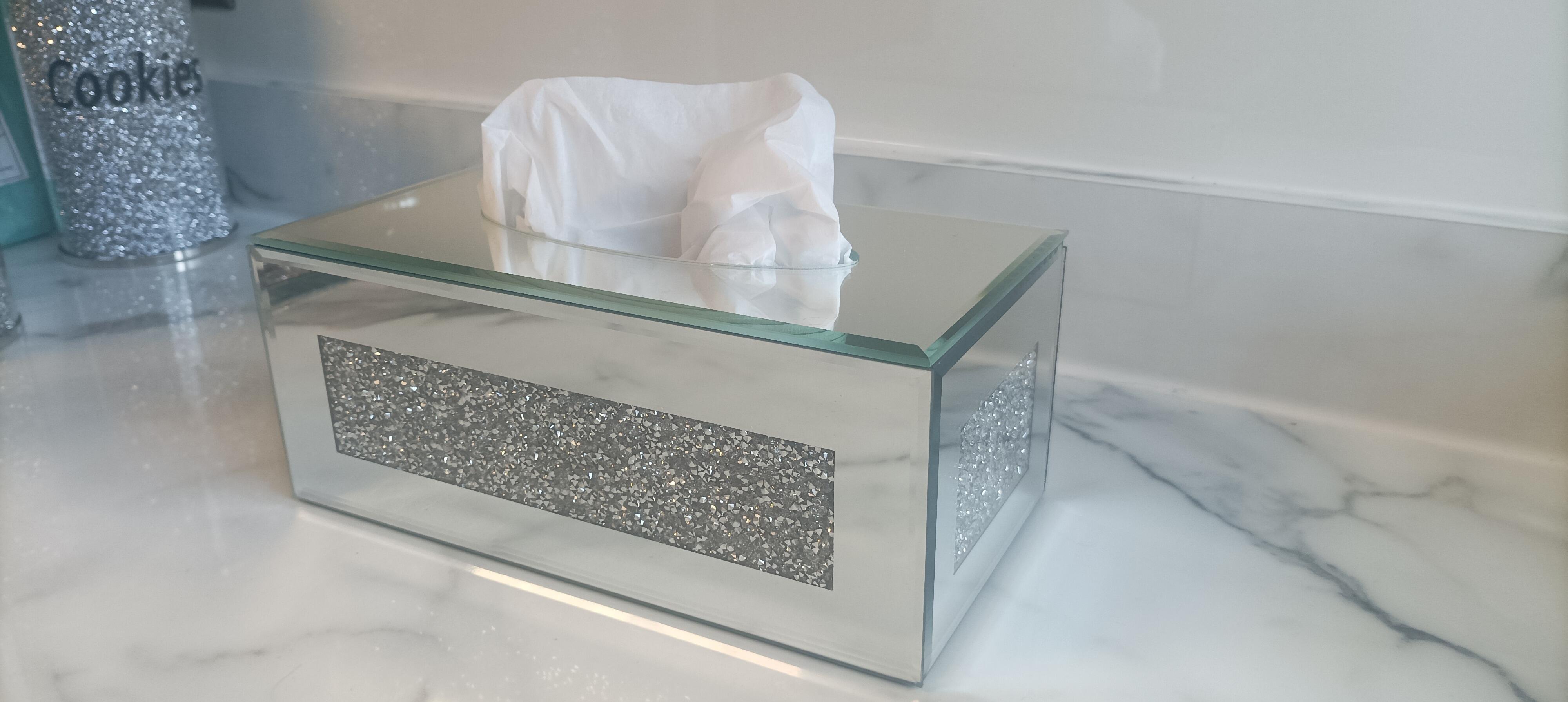 Crushed diamond Tissue box holder