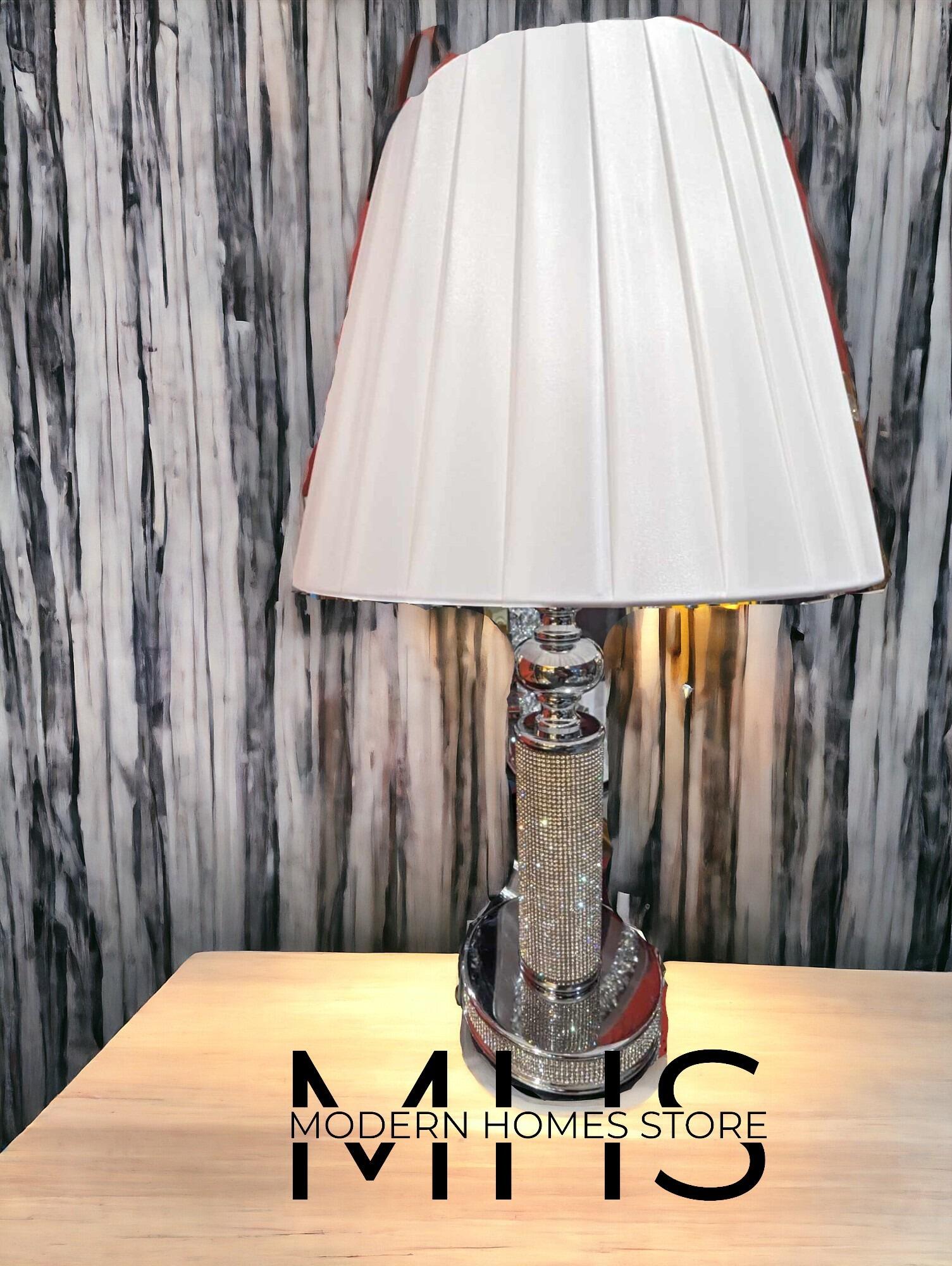 Diamante - Silver table lamp + shade