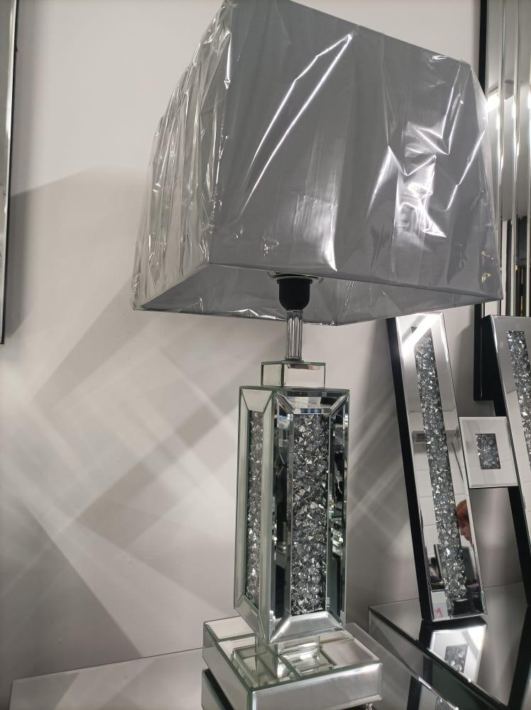 Roma Crushed diamond Mirrored table lamp