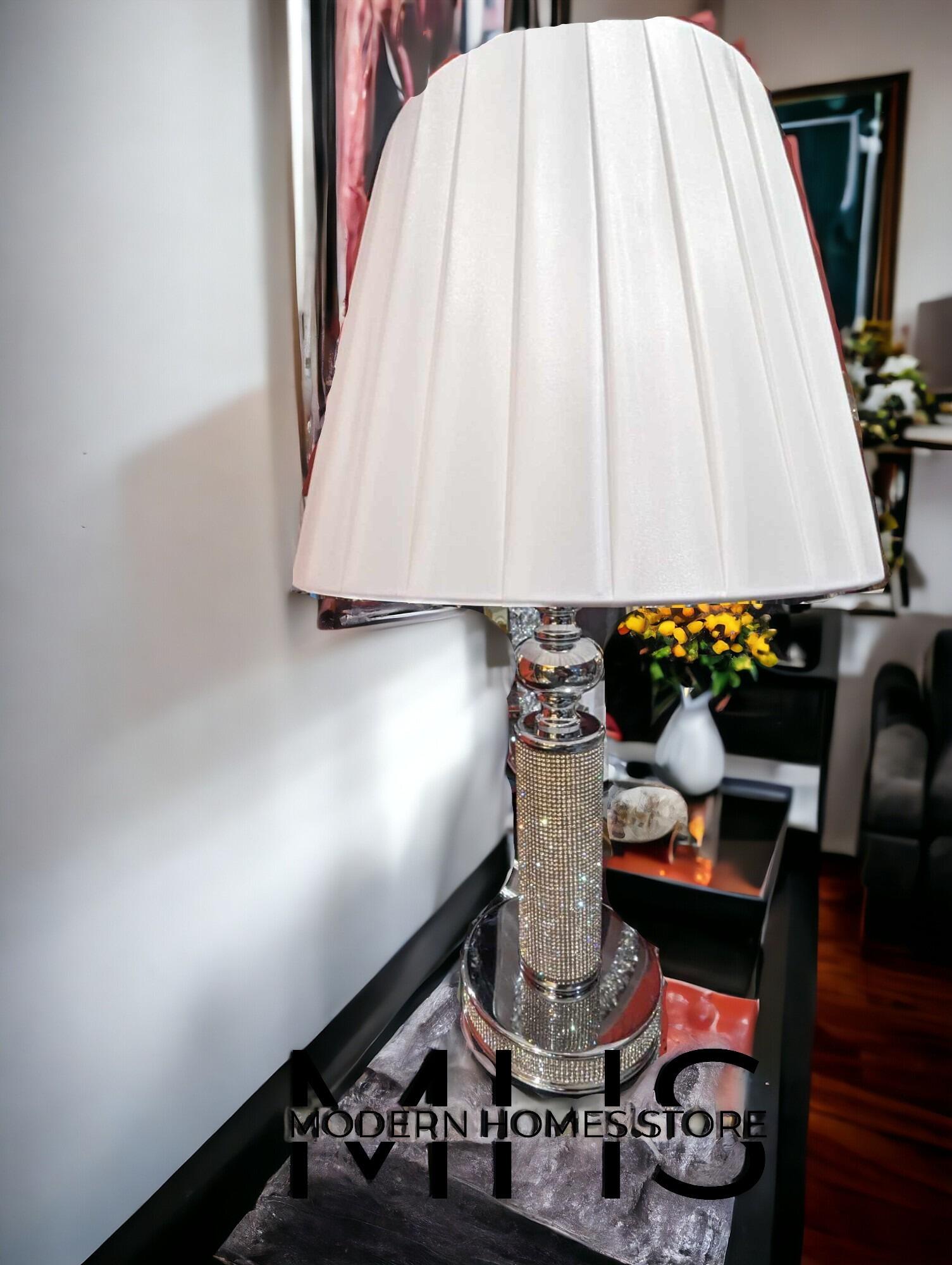 Diamante - Silver table lamp + shade