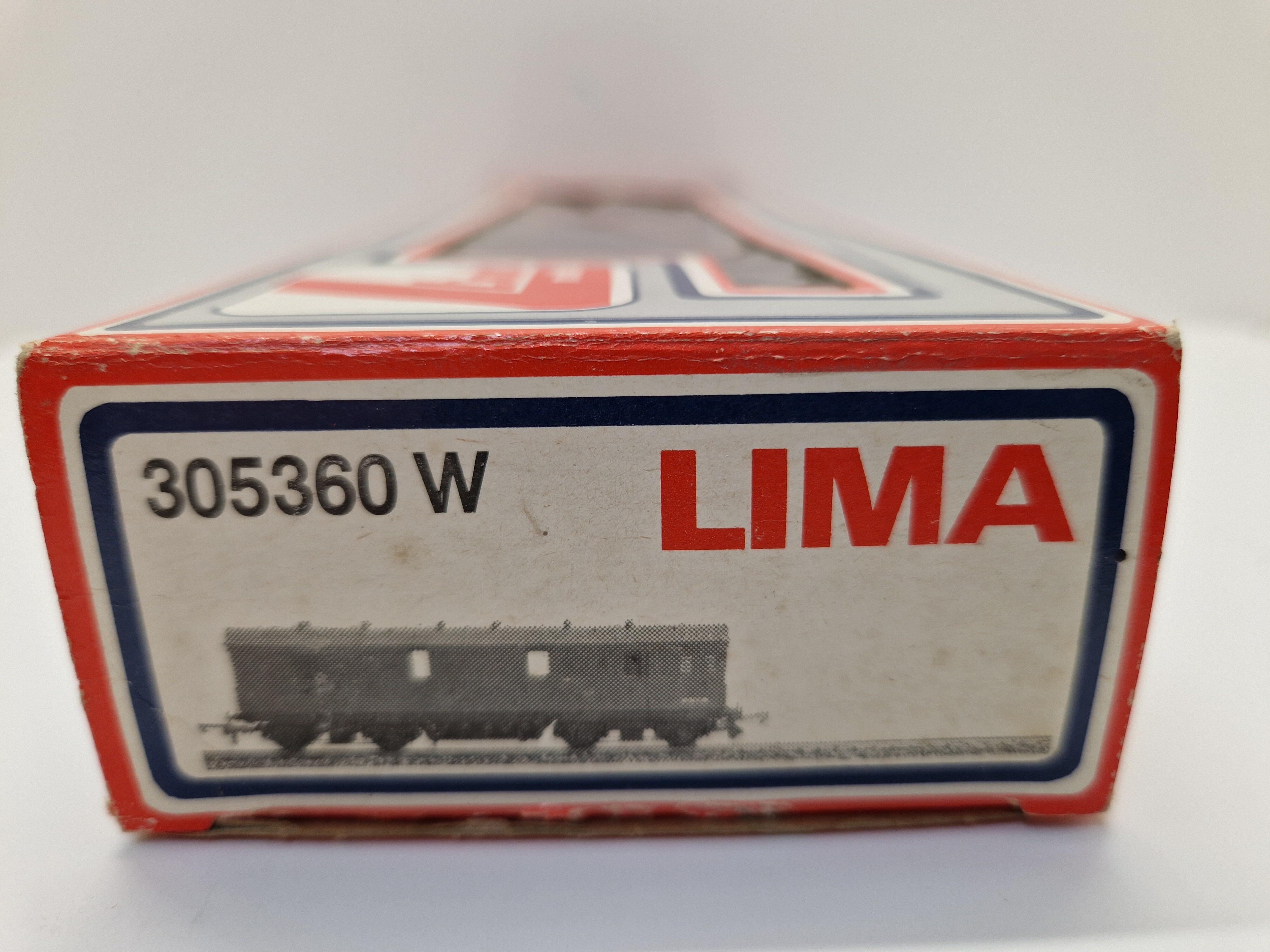 A pre-owned LIMA 305360W Ex LMS 42' GUV bogie parcels van in BR Blue