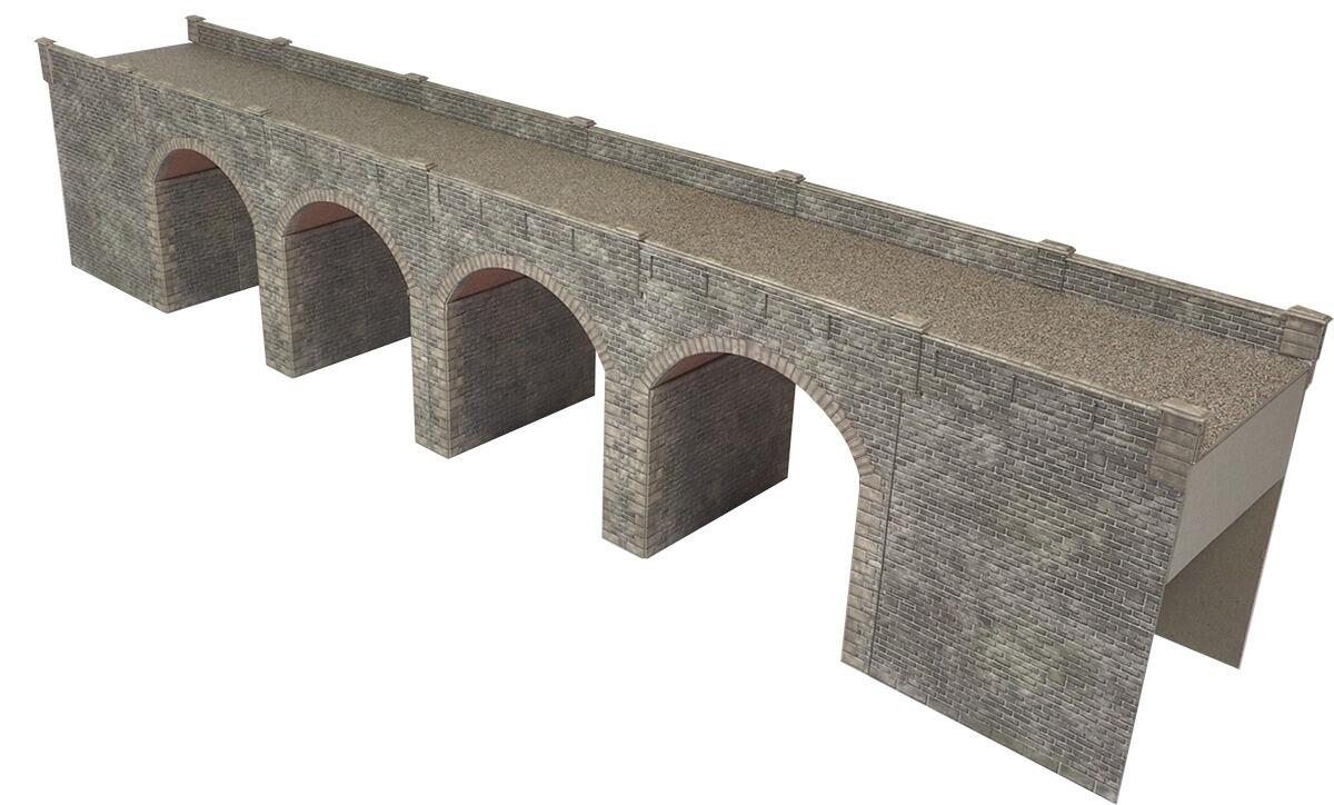 Metcalfe PO241 OO Scale Stone Double Track Viaduct card kit
