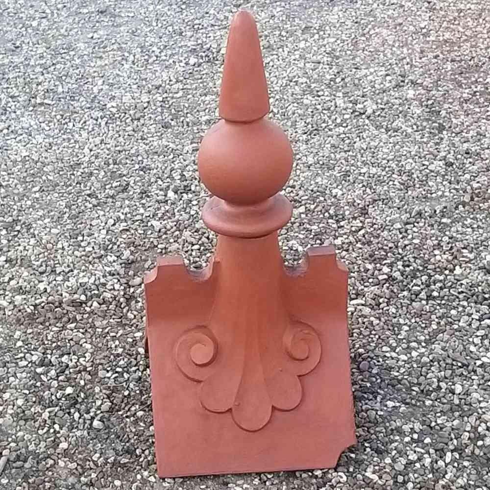 Castle scrolled spike ball finial