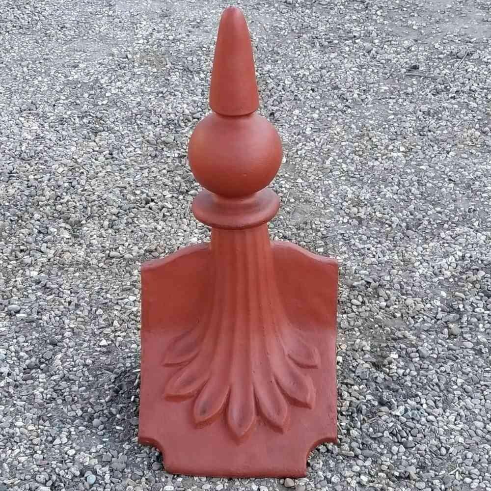 Column spike ball ridge finial