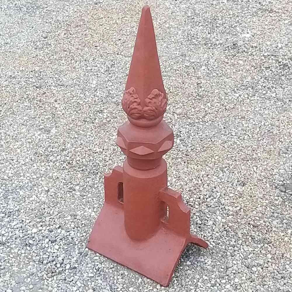 Double arch hex spire finial