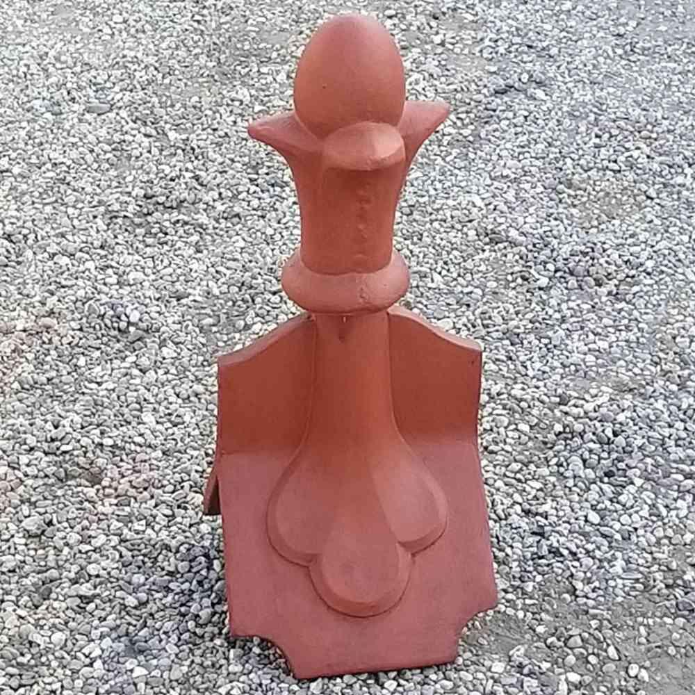 Gable end angled ornate 4 leaf finial