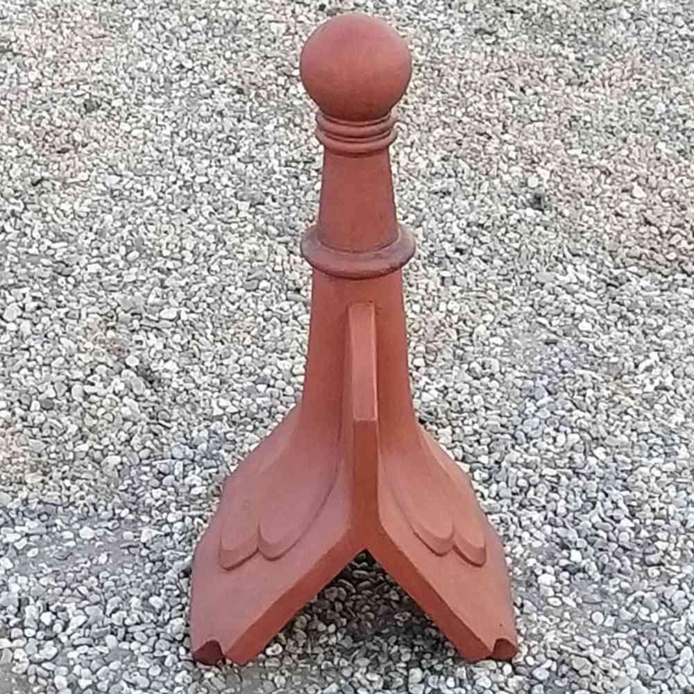 Gable end angled small ball top roof finial