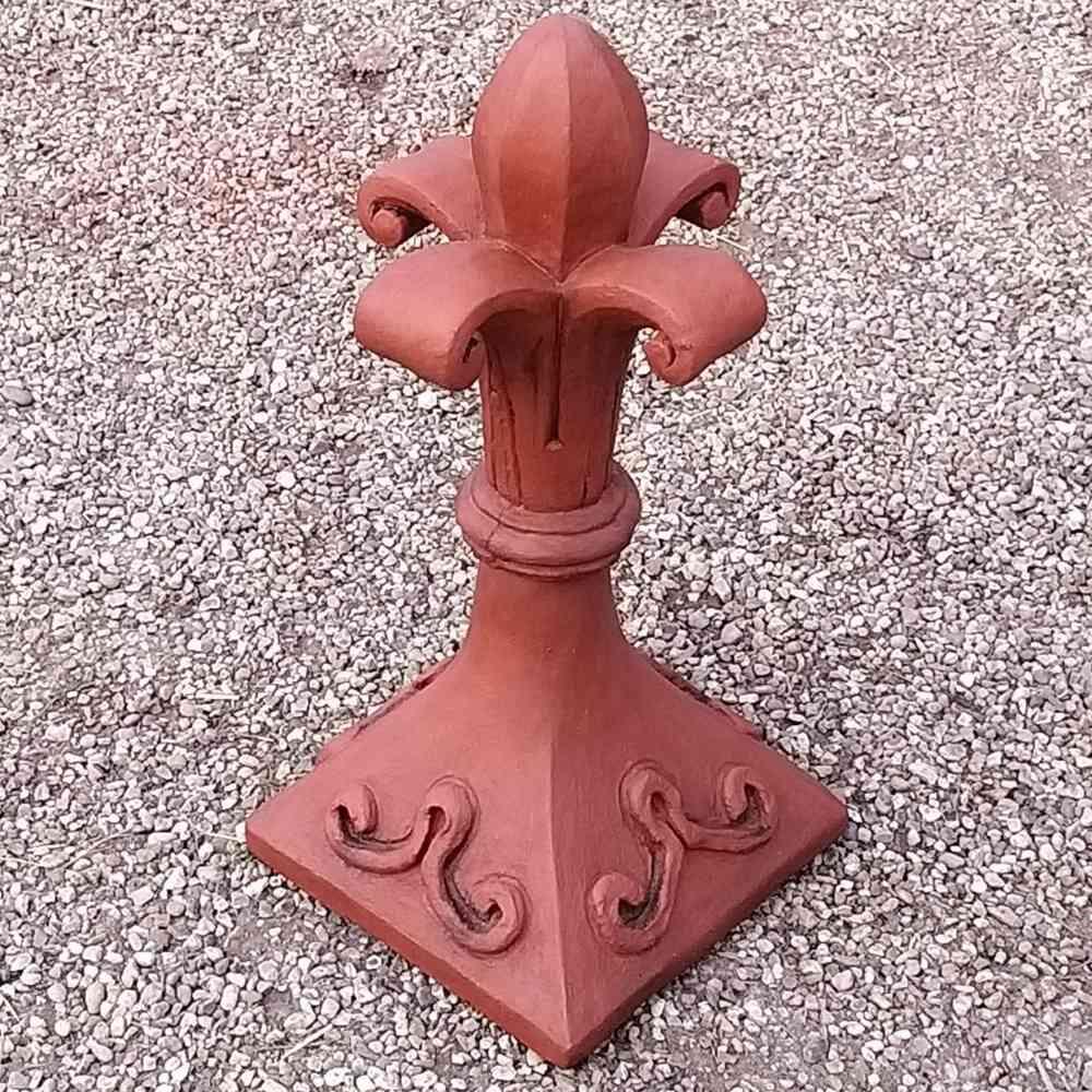 Square spike fleur roof finial