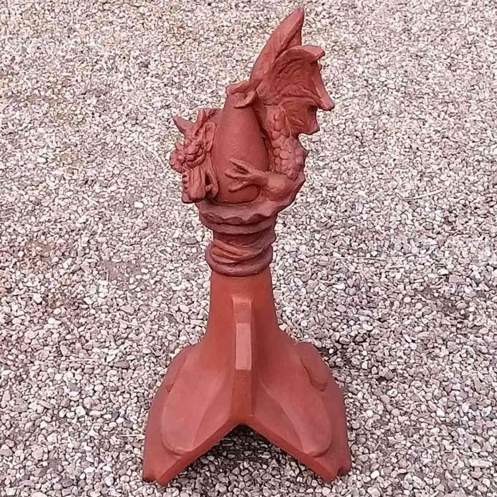 Gable end sabre dragon roof finial