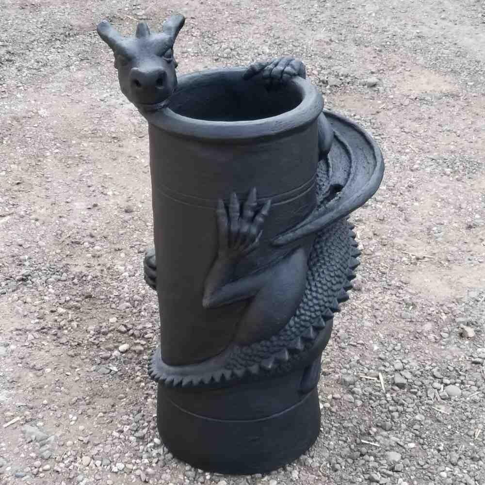 Chimney pot dragon anthracite
