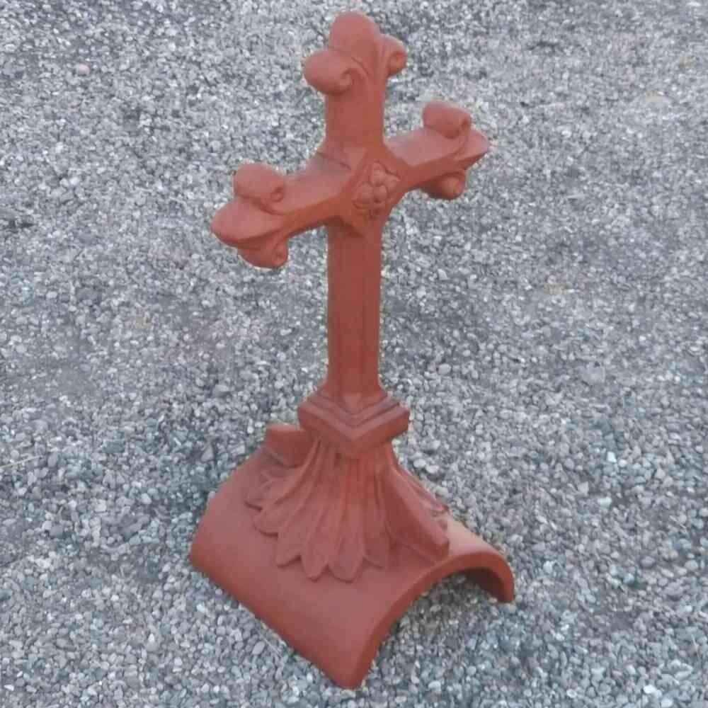 Half round cross finial