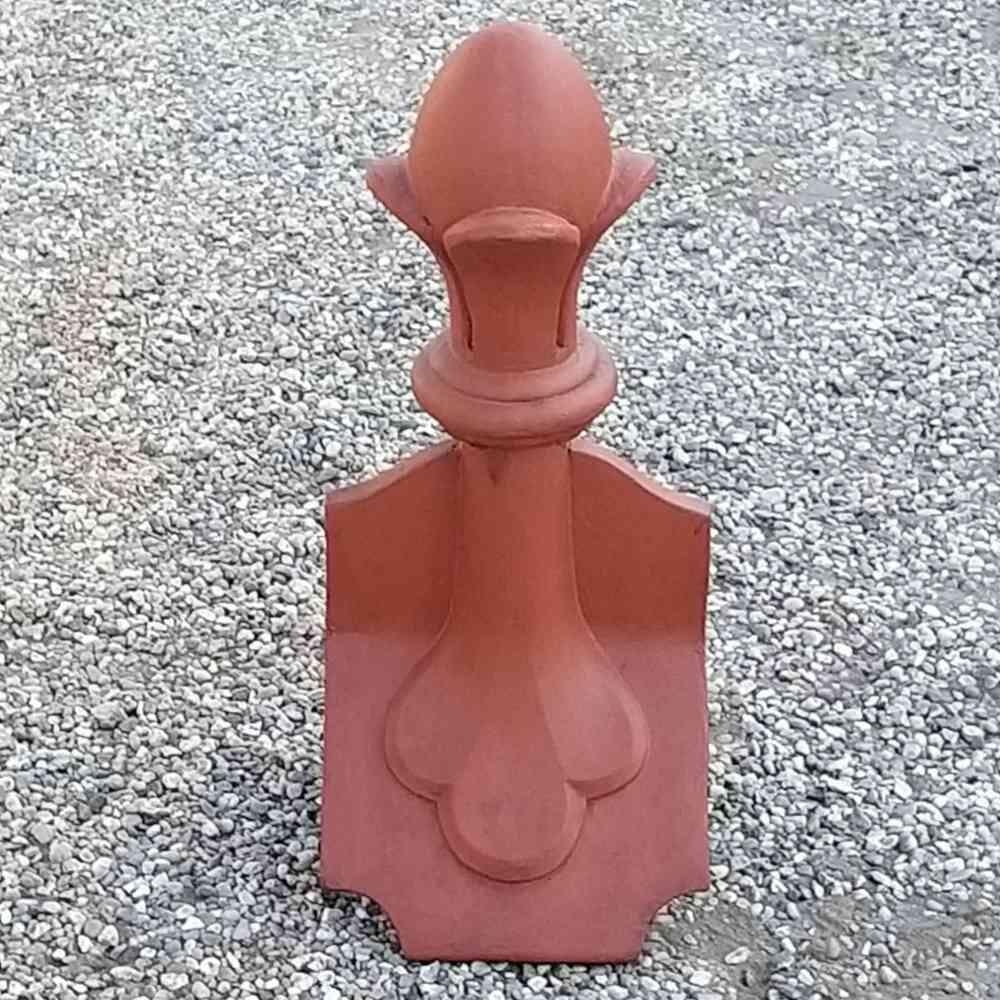 Gable end angled large 4 leaf finial