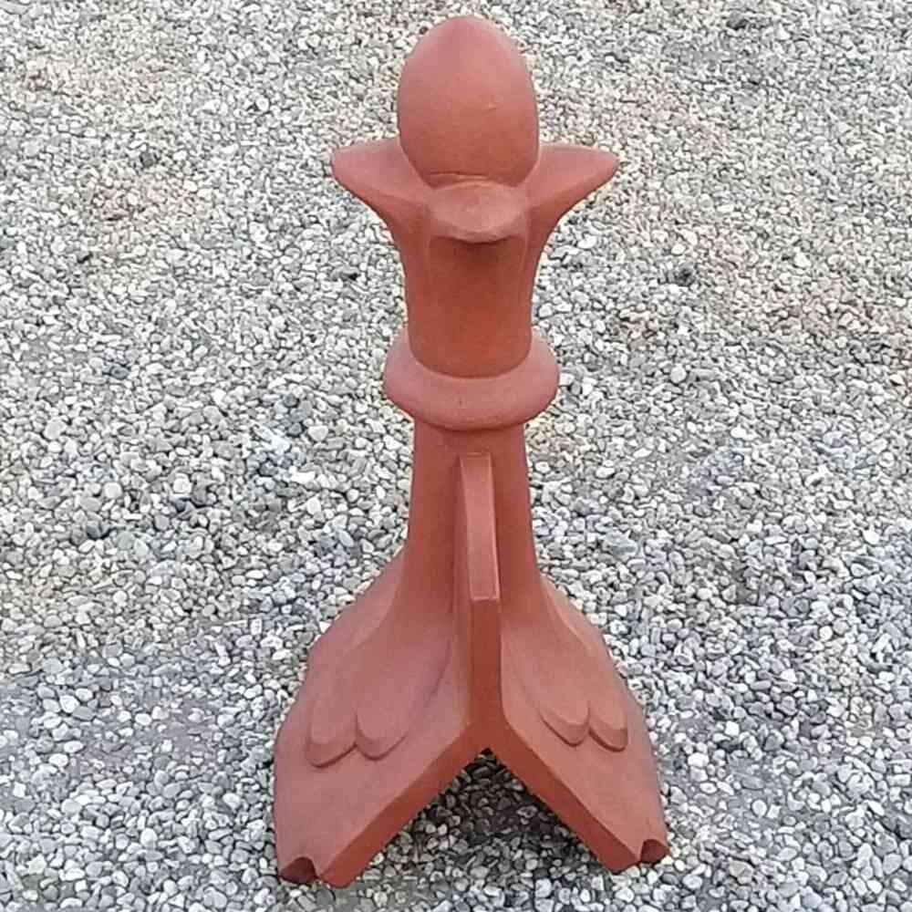 Gable end angled ornate 4 leaf finial
