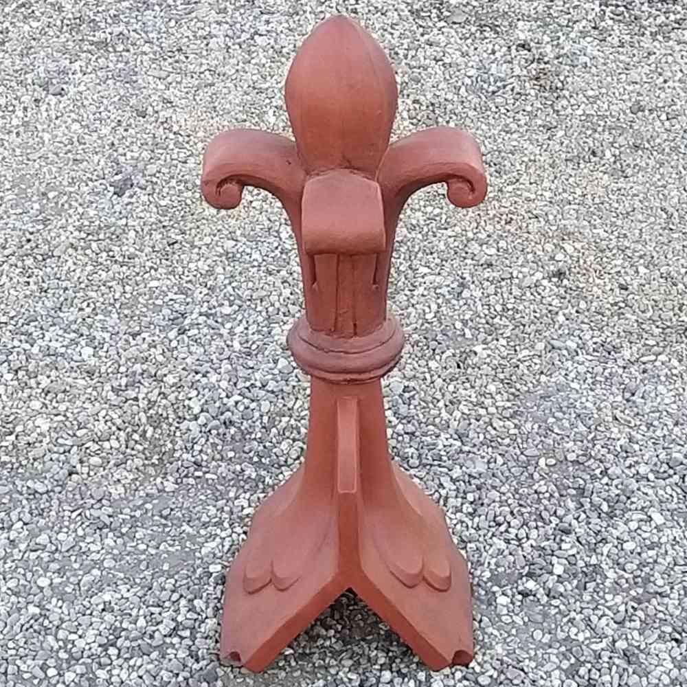 Gable end angled spike fleur roof finial