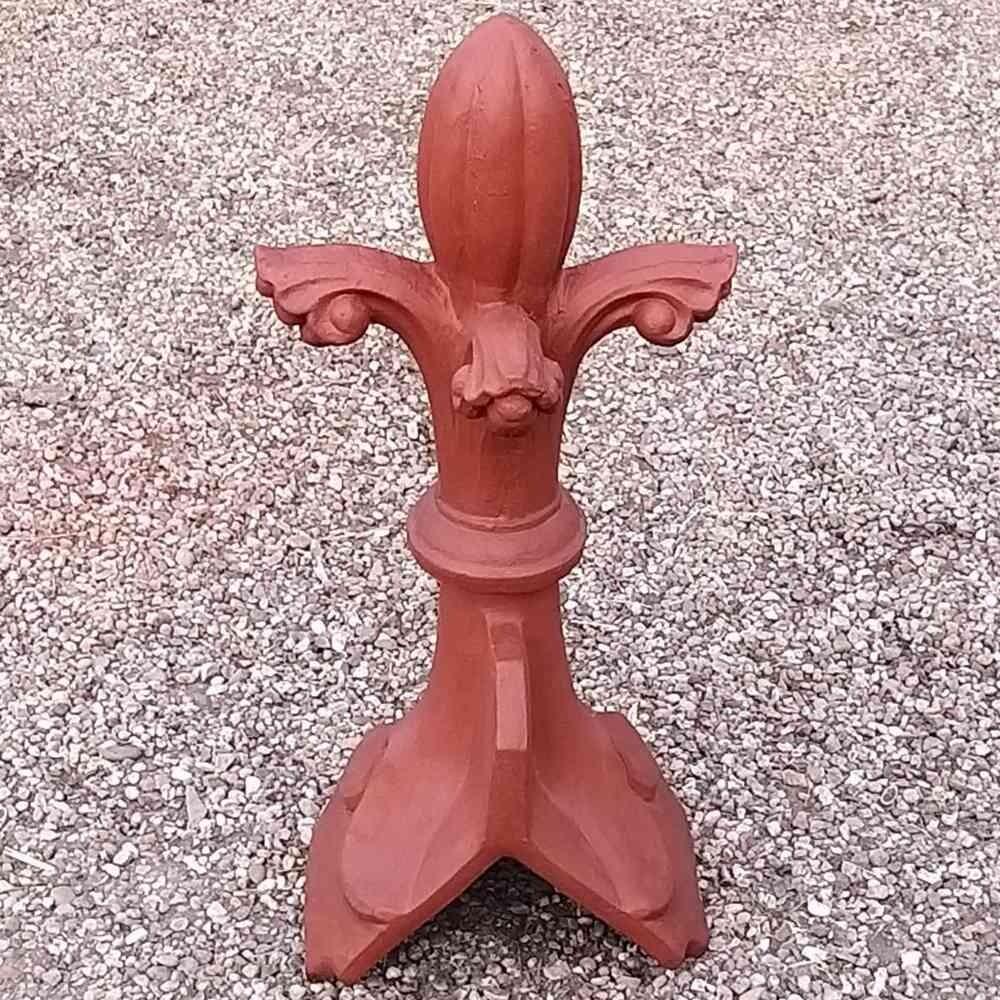 Gable end ornate fleur de lys roof finial