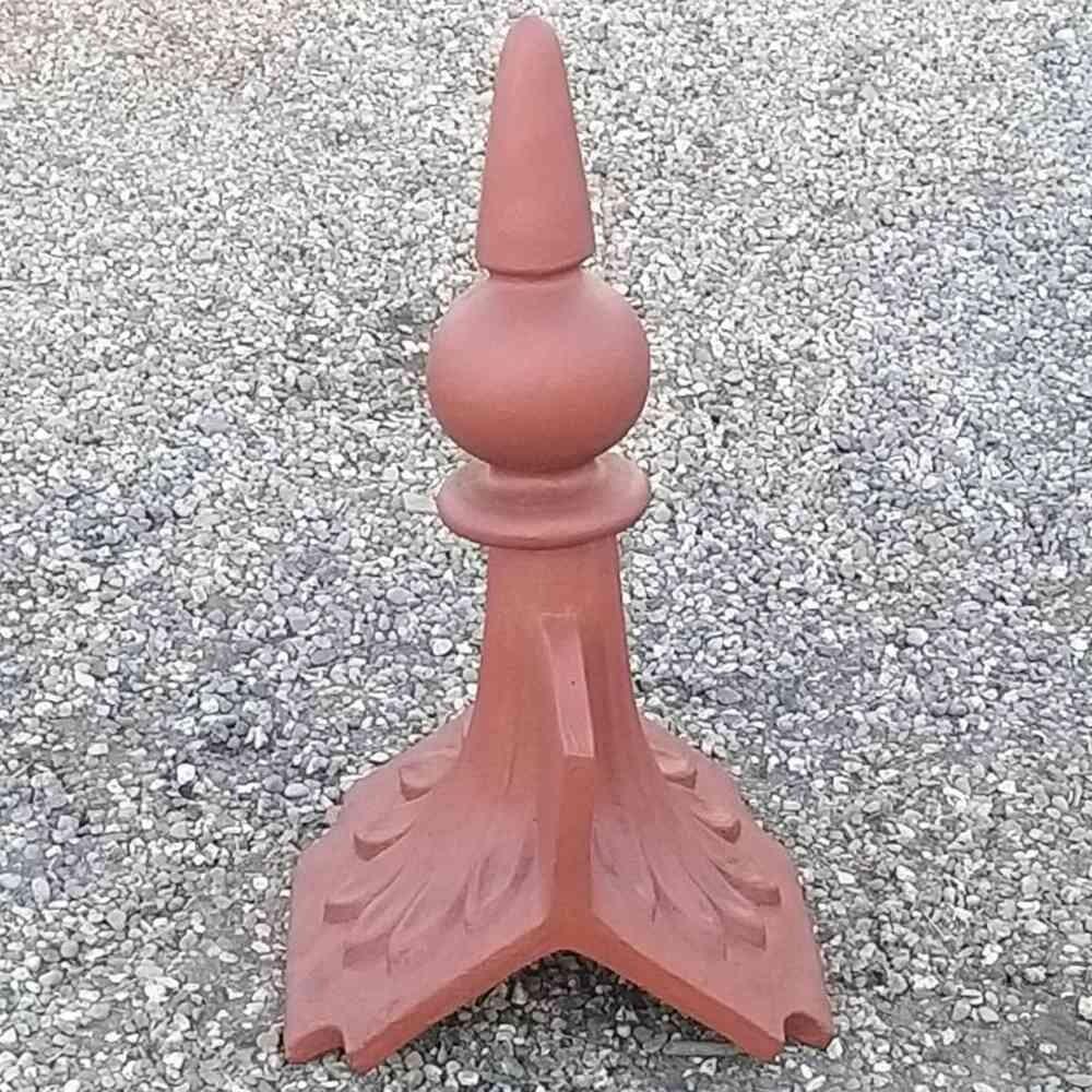 Column spike ball ridge finial