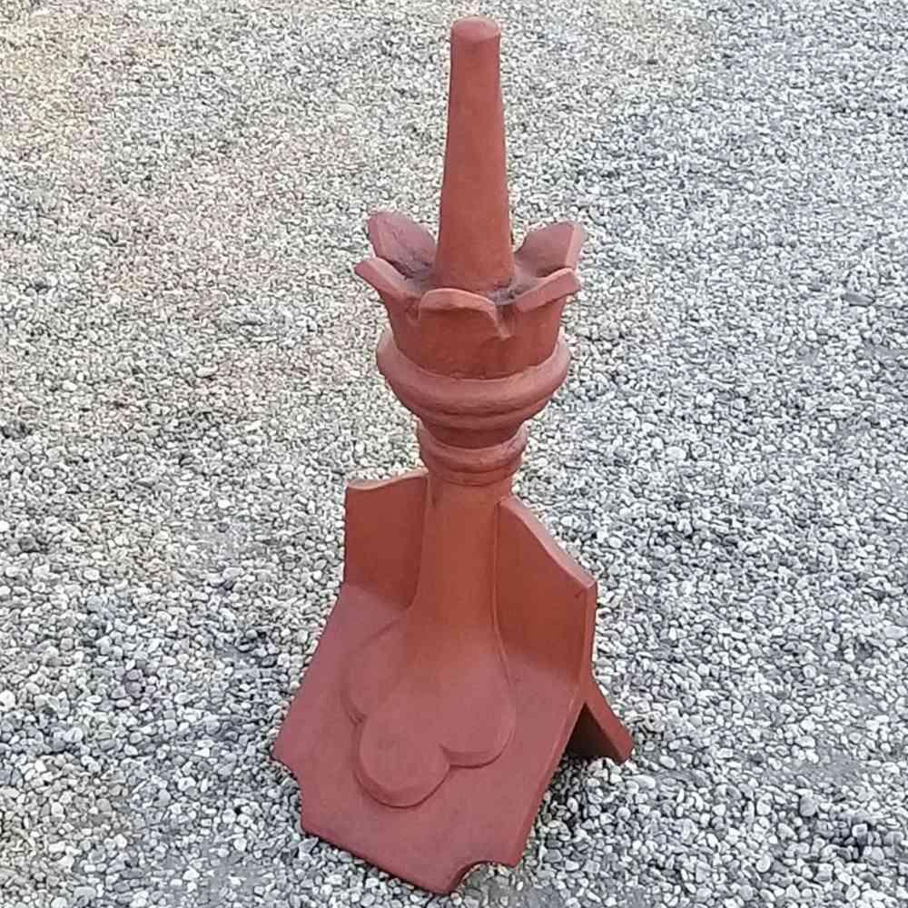 Gable end angled crown roof finial