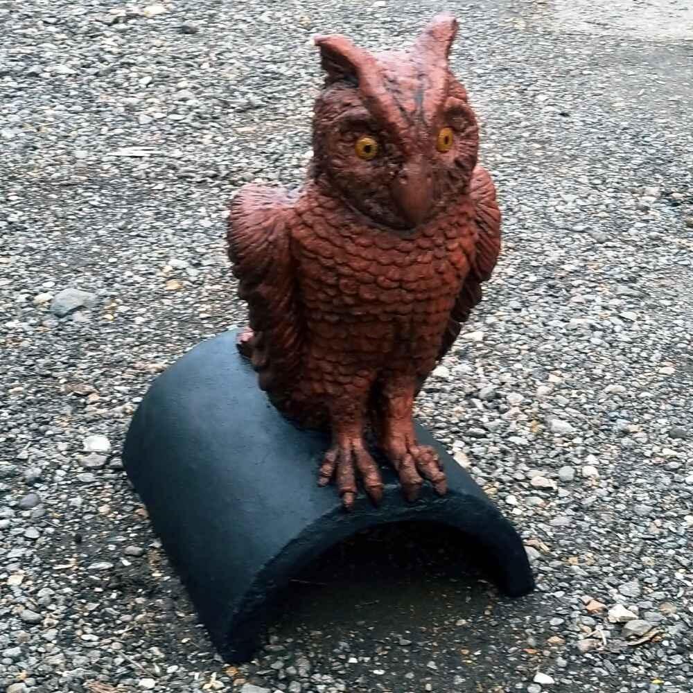 Owl special roof finial two tone anthracite terracotta (IN STOCK)