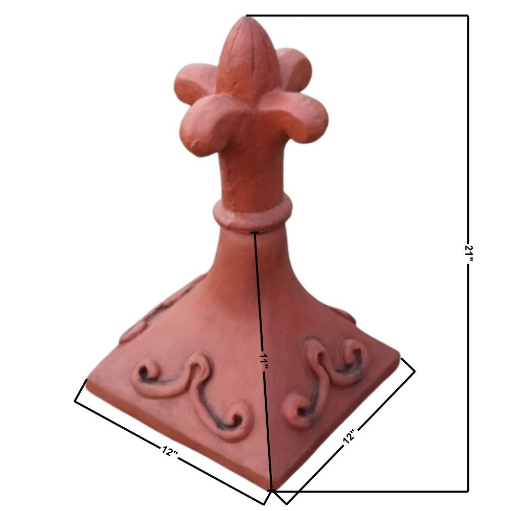 Old fleur square spire finial
