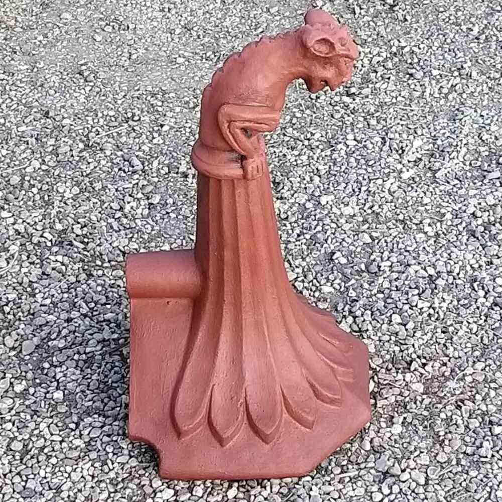 Small horned gargoyle multi sided roof finial