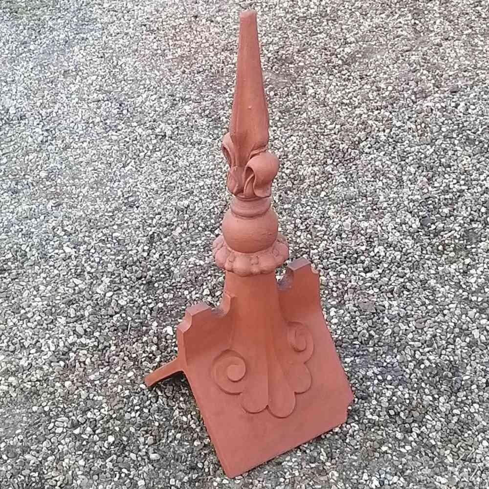 Castle scrolled spire ridge finial