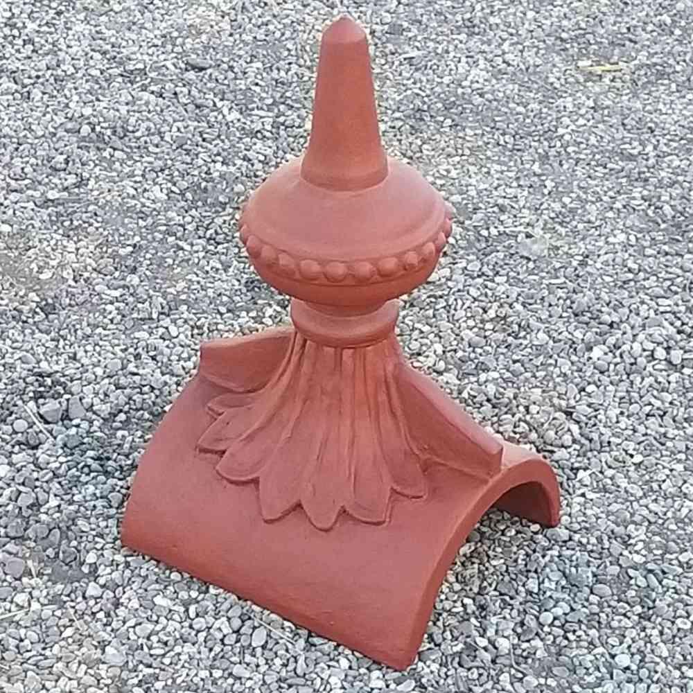 Half round topper roof finial
